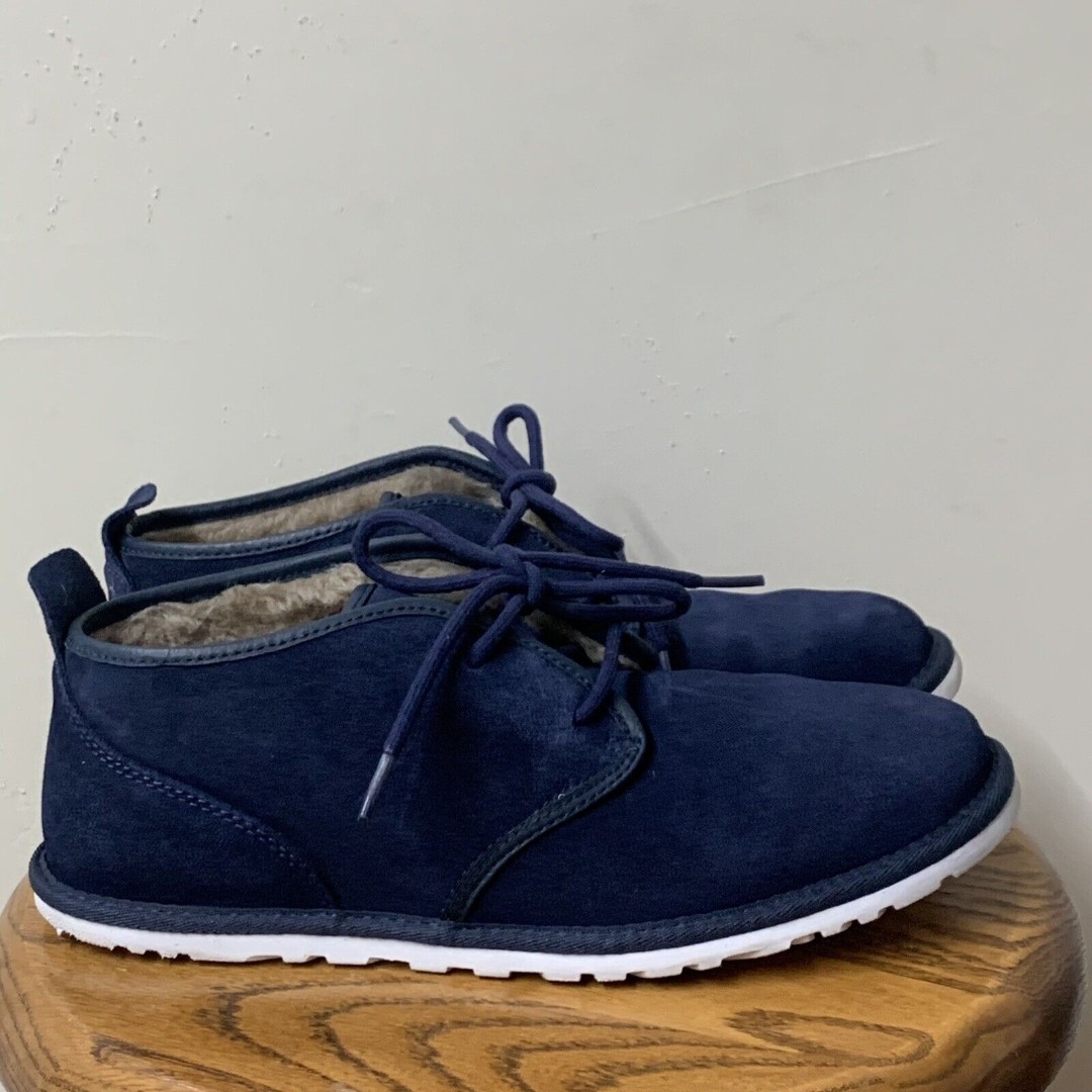 UGG Pure Mens Blue Ankle Shoe Suede Lining 100 Wool S N 1016680 Size 9 Boots
