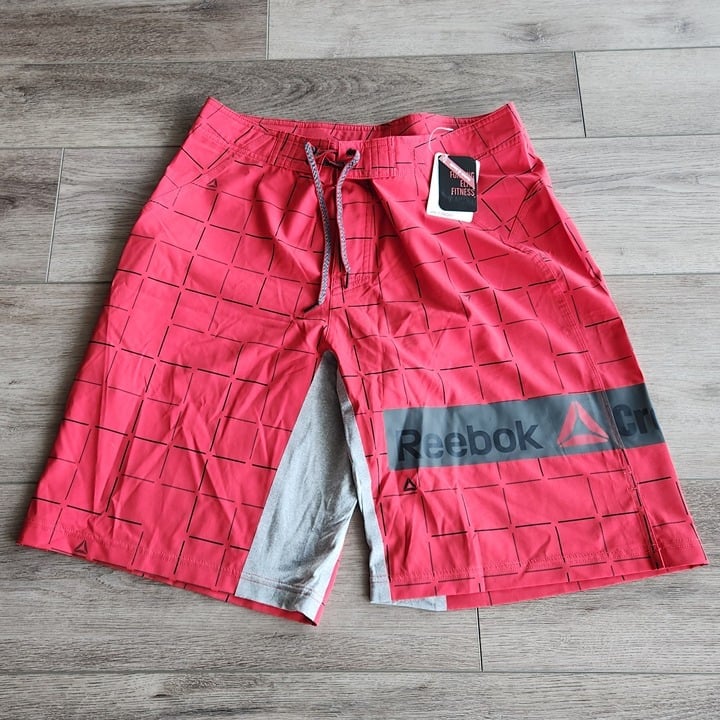 Reebok crossfit shorts mens pink store