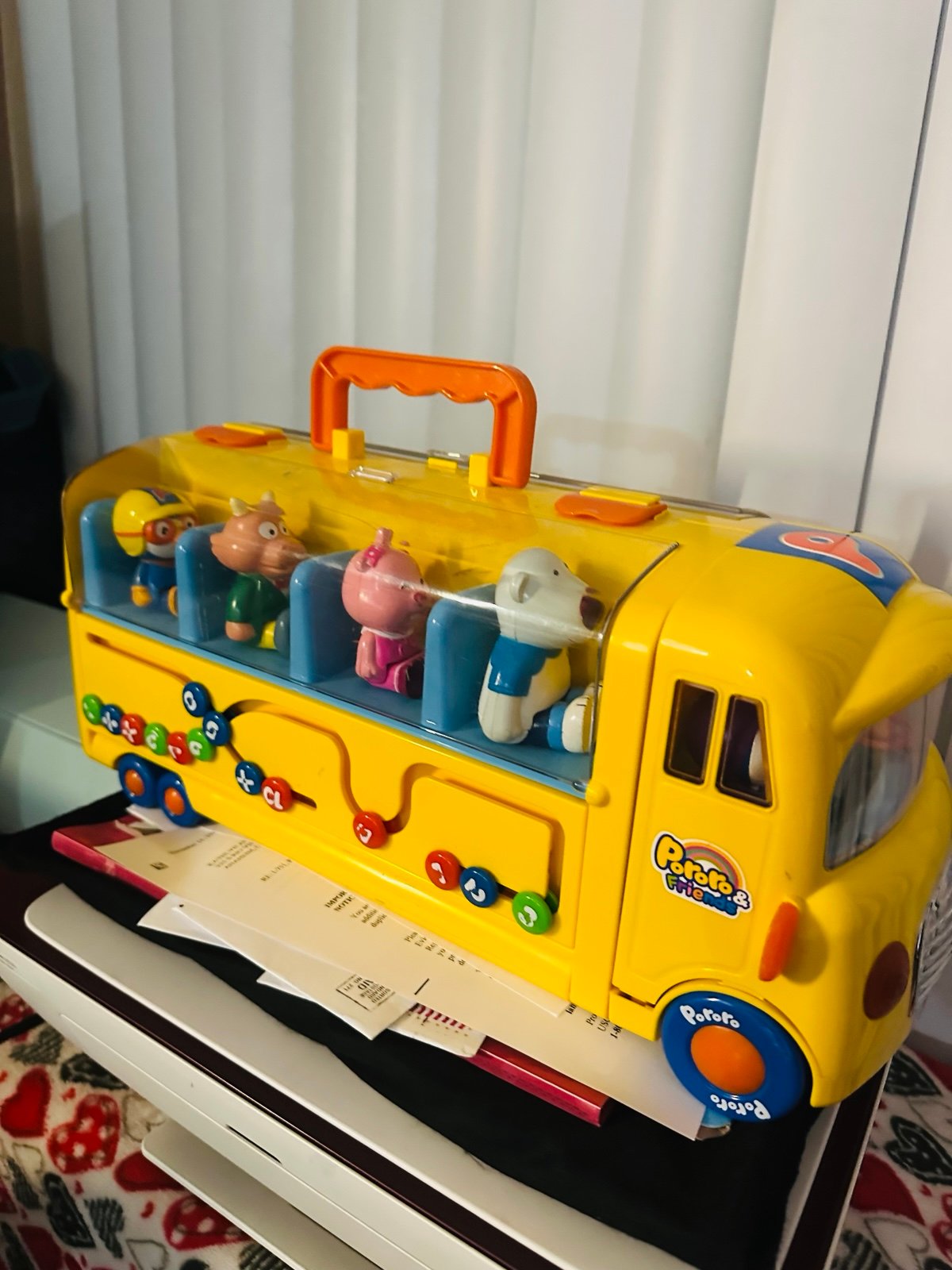 Pororo school bus toddler toy kids with 10 characters Dollhouses Play Sets