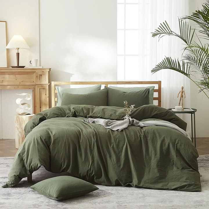 3pcs Army Green Bedding Sets Queen Size 8sz3 Bedding