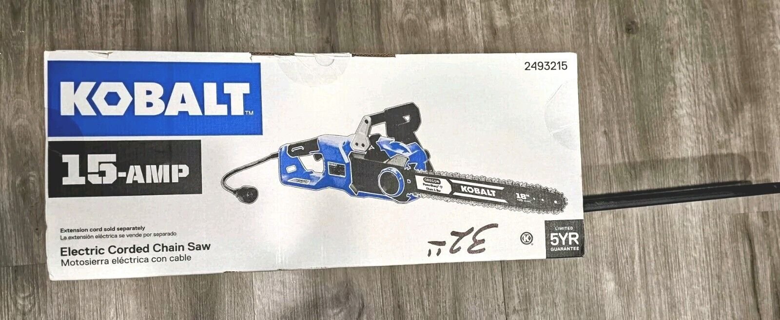 Kobalt Electric Corded 18 Chainsaw 15 Amp Motor 2493215 Chainsaws