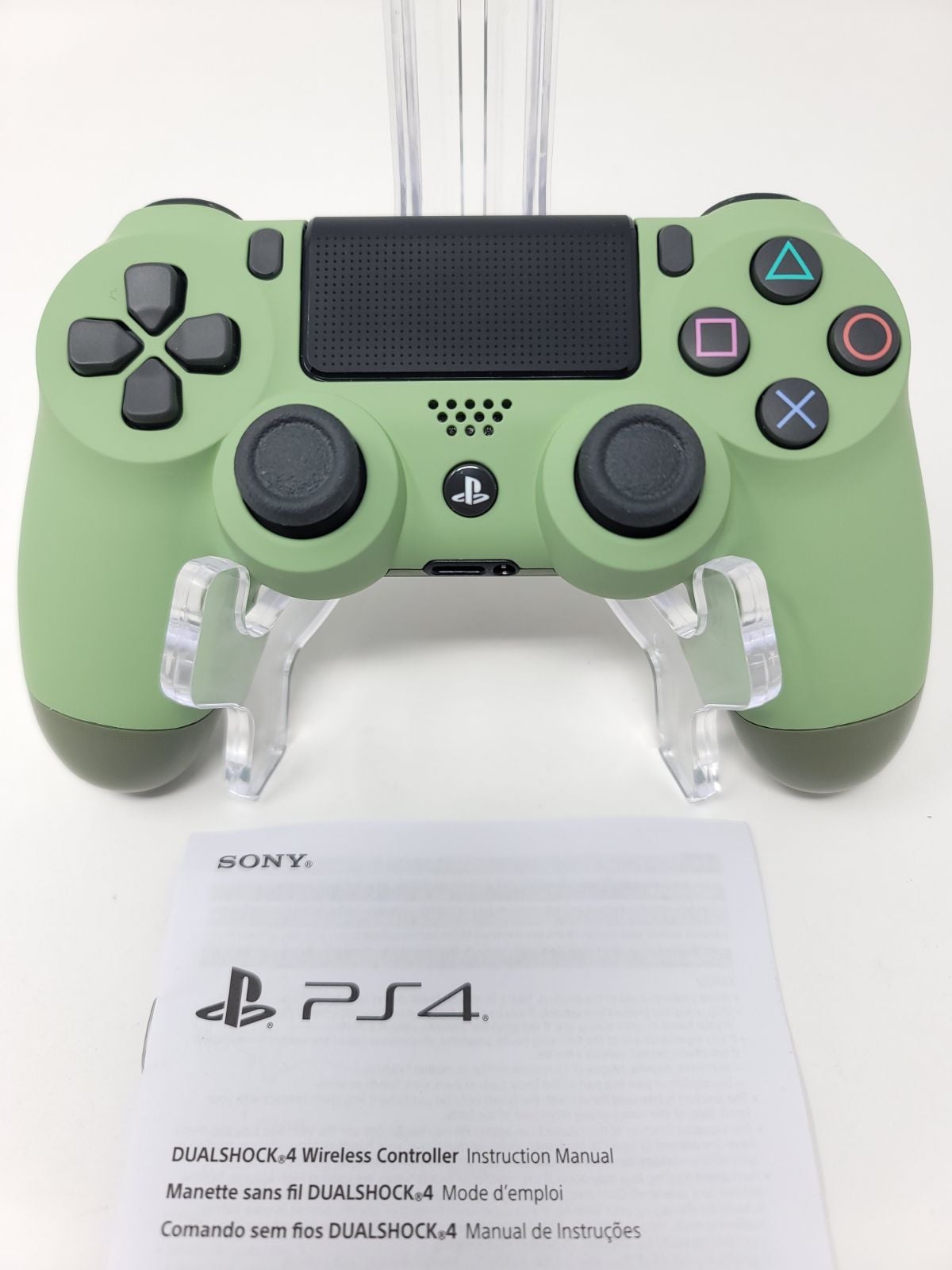Military Green Soft Touch retailer Custom PS4 Controller NEW