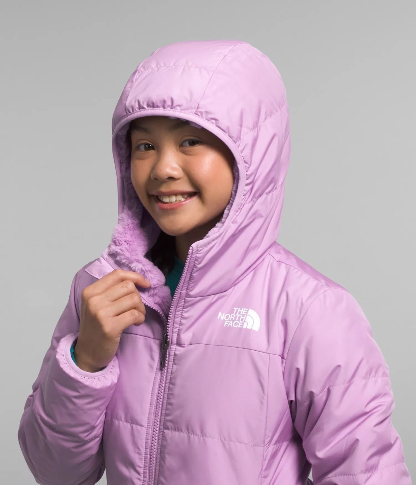 NWT The North Face Girls Reversible Mossbud Parka Size XXL 18 20 Girls 4