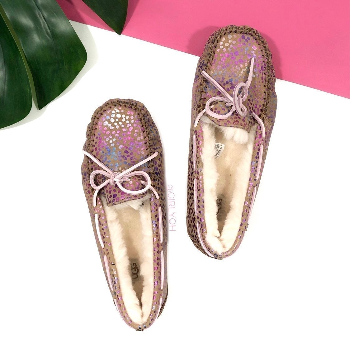 New UGG Dakota Chestnut Sparkle Spot Moccasins EU 36 Slippers