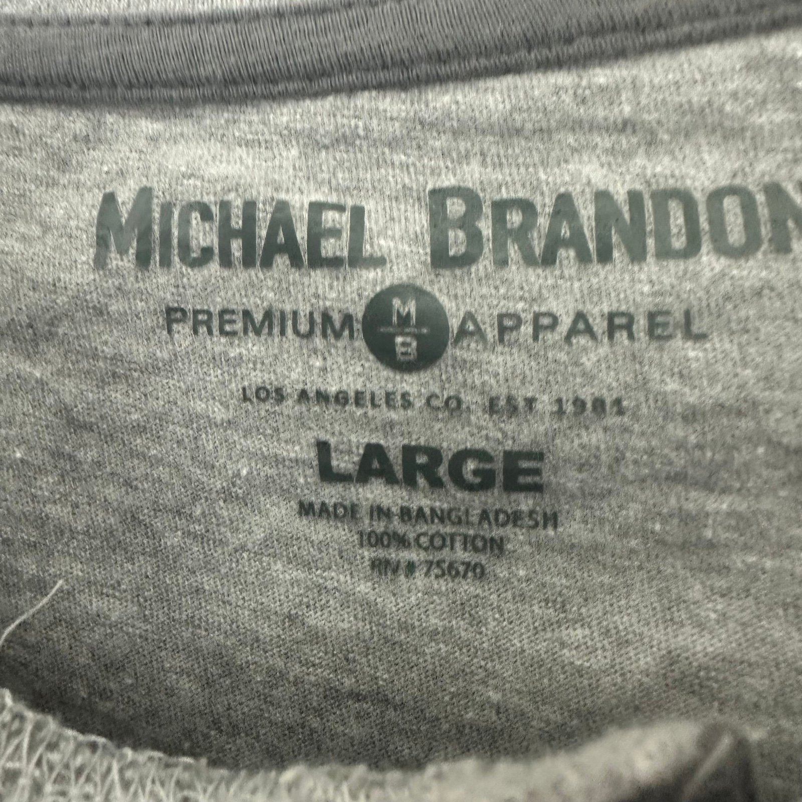 Michael Brandon Premium Apparel Short Sleeve 3 Button T Shirt Men s Medium Gray Mercari