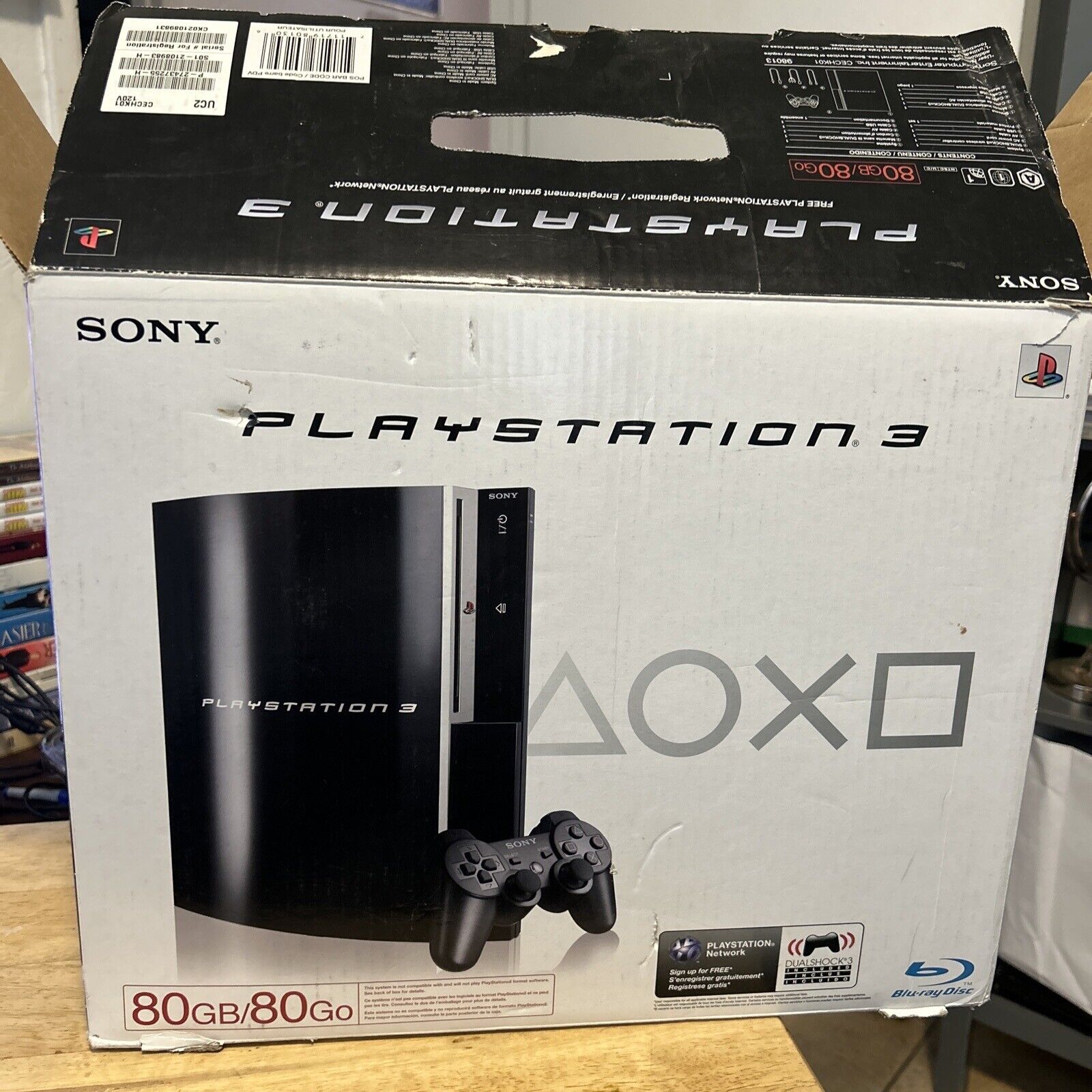 Sony Playstation 3 PS3 CECHK01 80GB Fat Console In Original Box Video games consoles