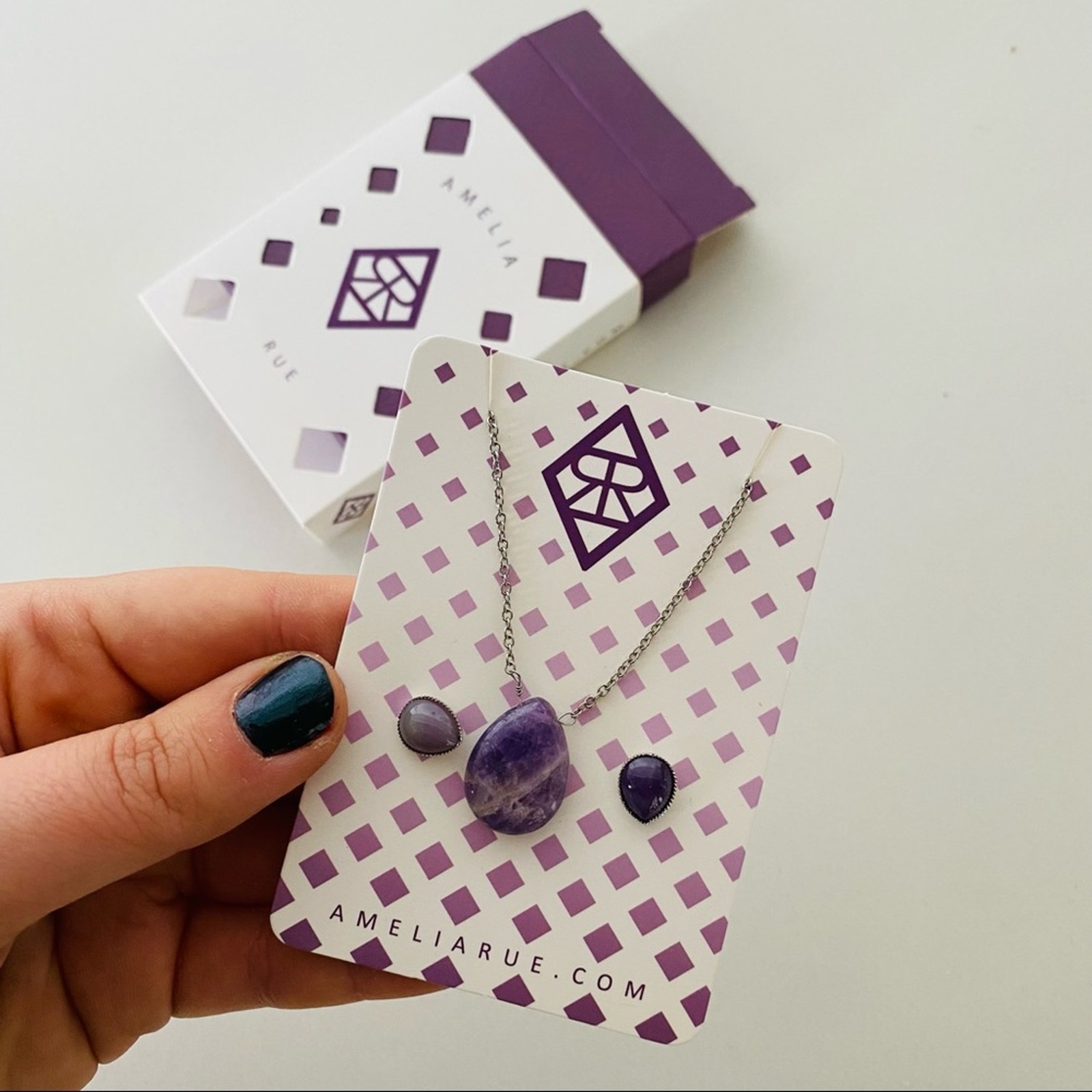 Amelia rue amethyst necklace store