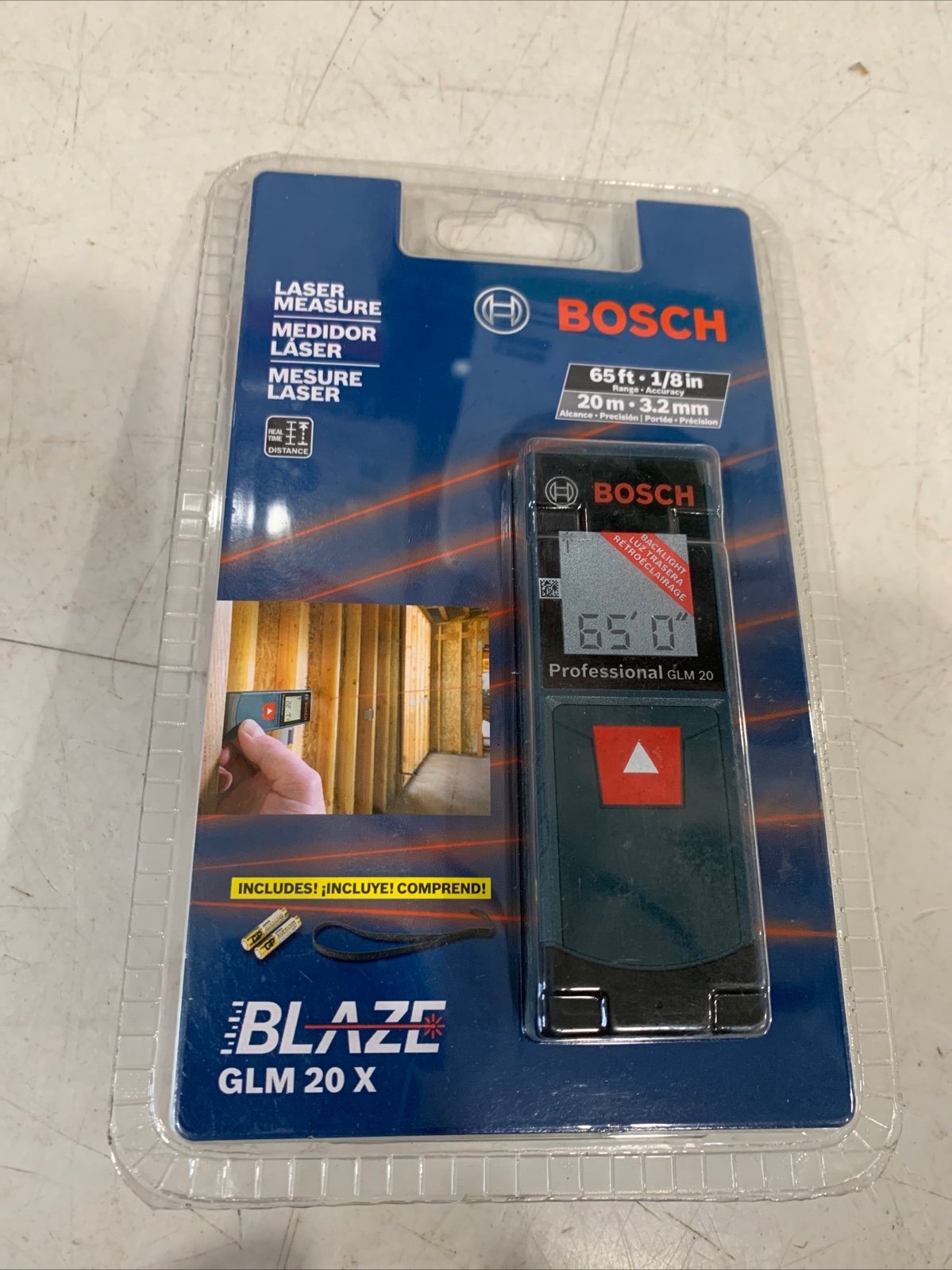 BOSCH Blaze GLM20X 65ft Laser Measure Brand New in Sealed package Tools equipment