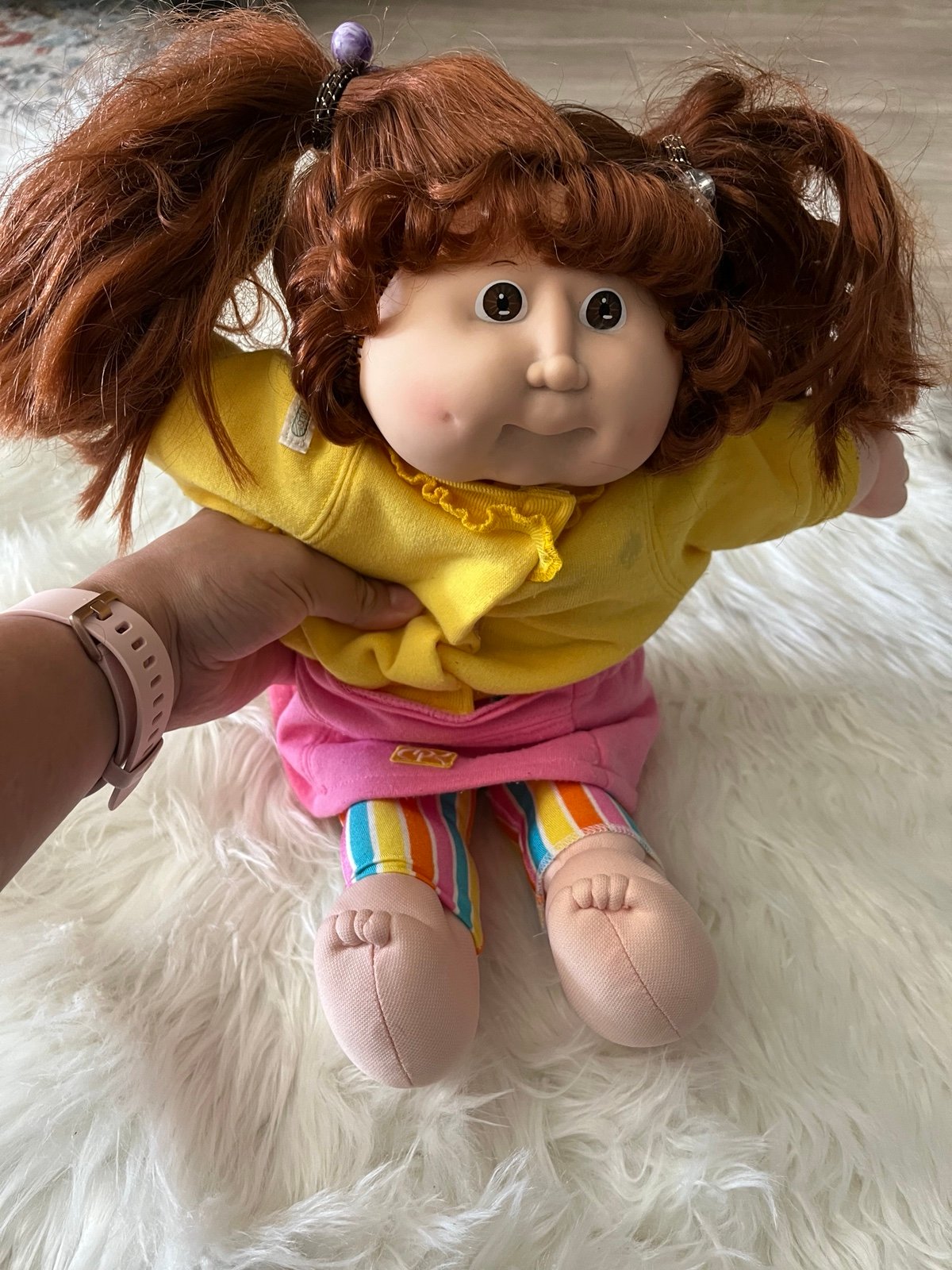 Vintage 1978 1982 Cabbage Patch Doll Auburn Hair Brown Eyes Pre Owned