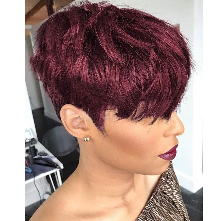 Colored wigs with bangs store