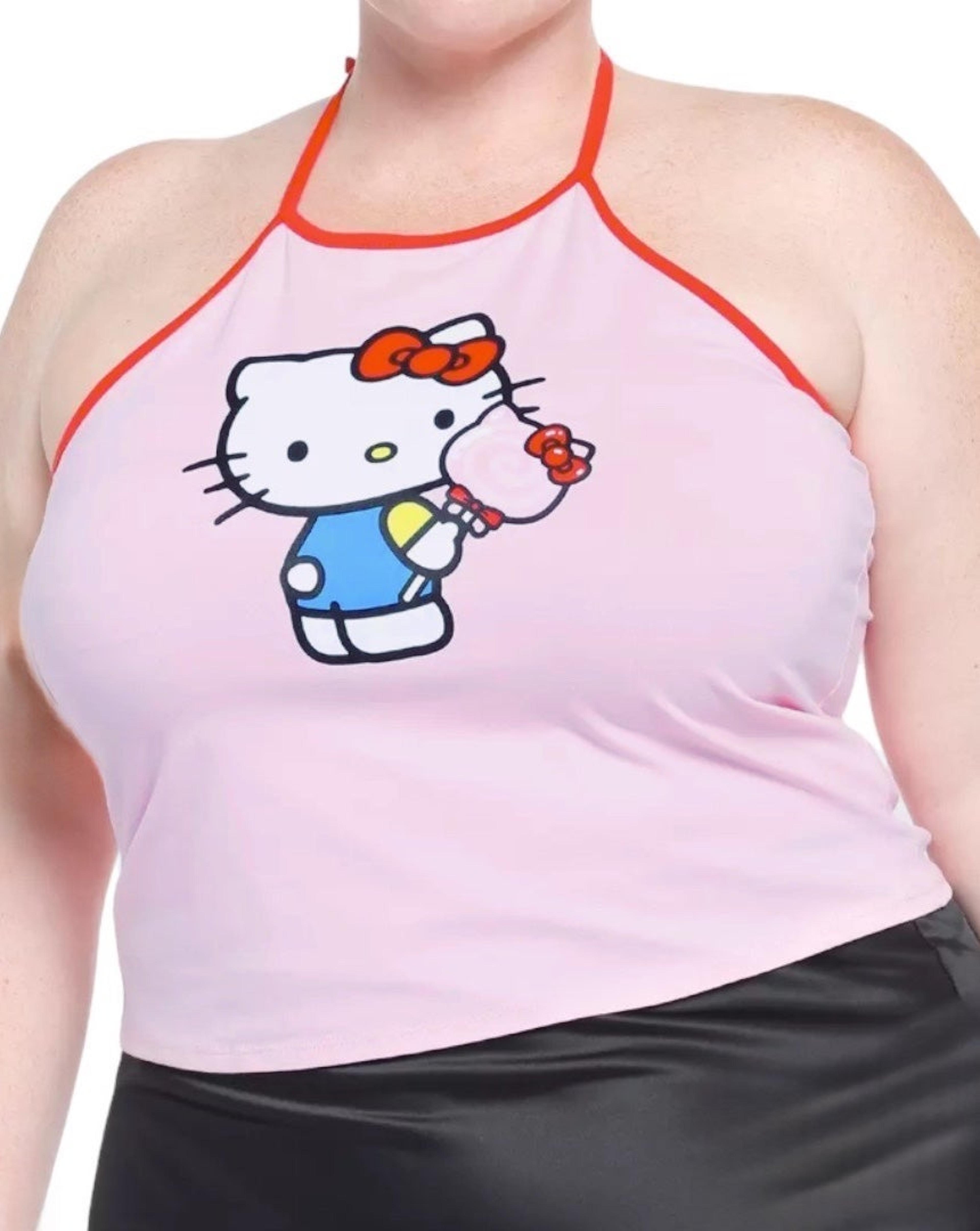 Hello Kitty Black Halter Tops For Women Mercari