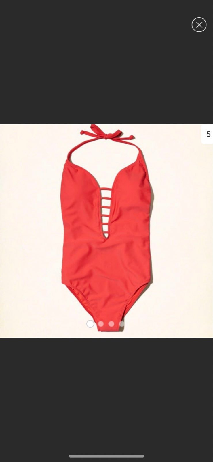 Hollister red one piece bathing suit brand new One piece