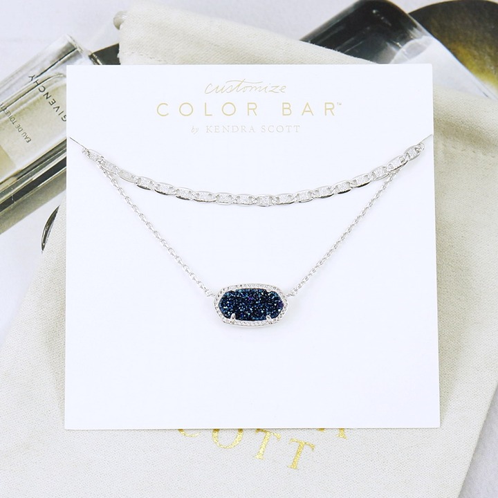 Kendra scott blue drusy elisa necklace store