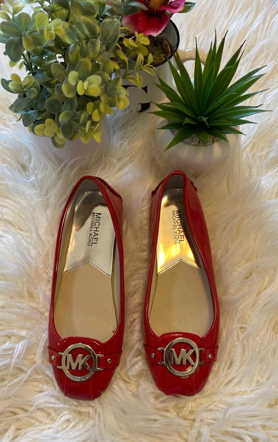 Michael Kors Red Flats Mercari