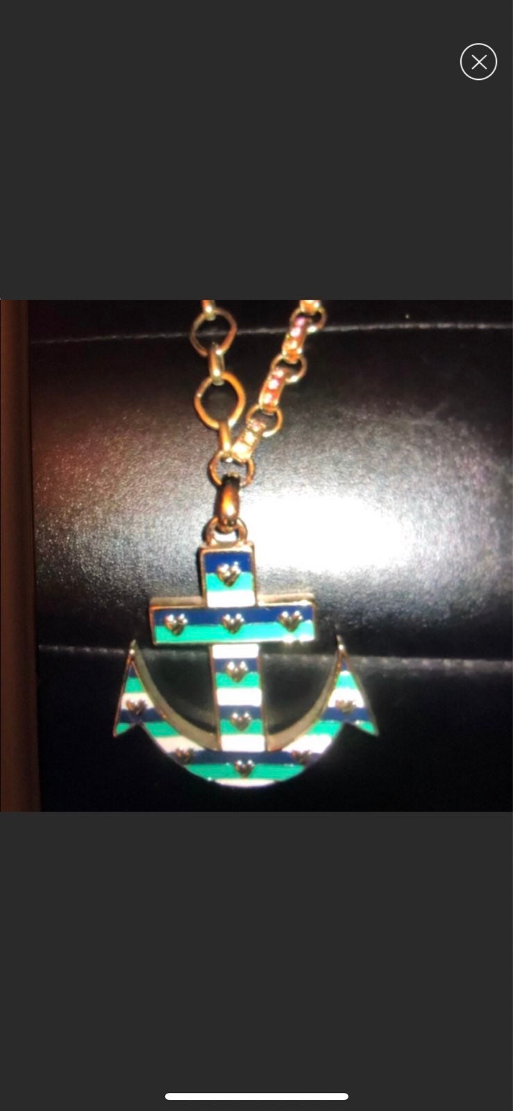 Betsey Johnson striped anchor necklace Retired iconic necklace Necklaces