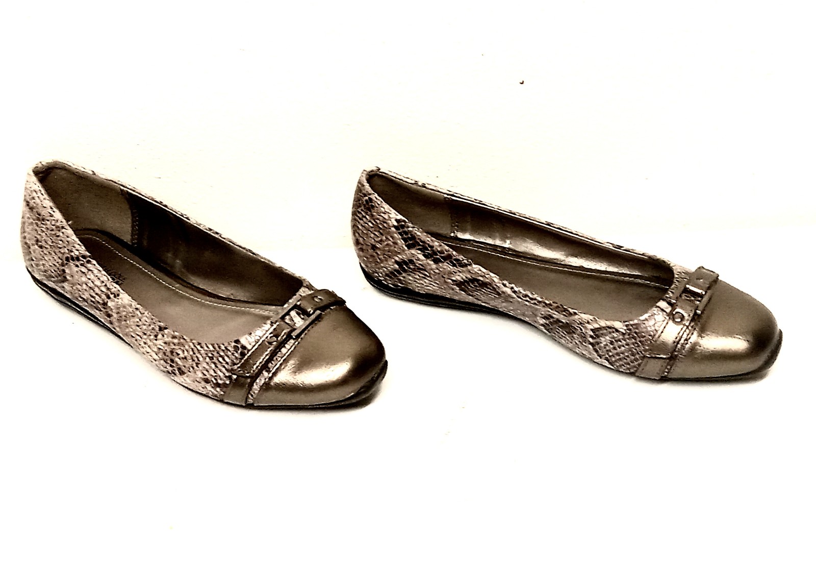 Snakeskin Flats Mercari