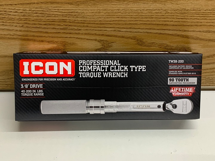 ICON TW38 200 3 8 in. Drive 40 200 in lb. Professional Compact Click Torque. Other Hand Tools