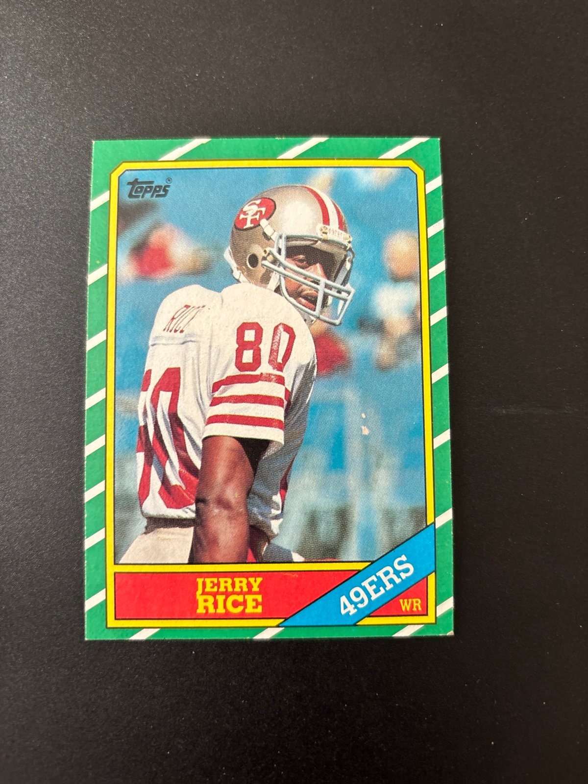 1986 TOPPS JERRY RICE ROOKIE CARD 161 Football Trading Cards