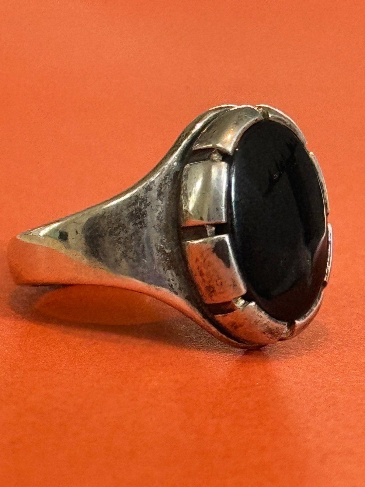 James Avery Retired Black Oval Onyx Ring Size 6.75