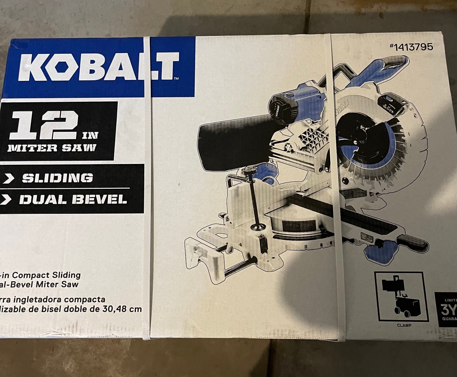 Kobalt 12in miter saw with laser guide
