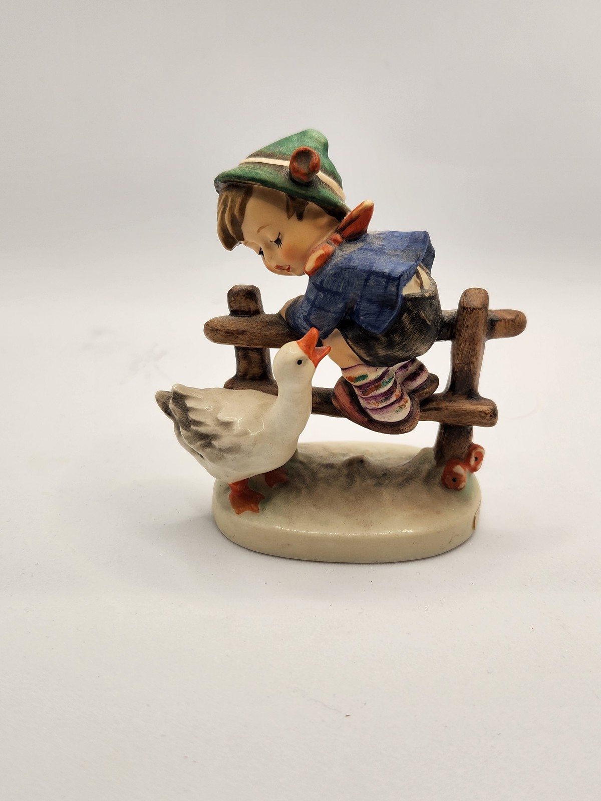 Goebel W Germany Hummel Figurine Barnyard Hero Boy With Goose