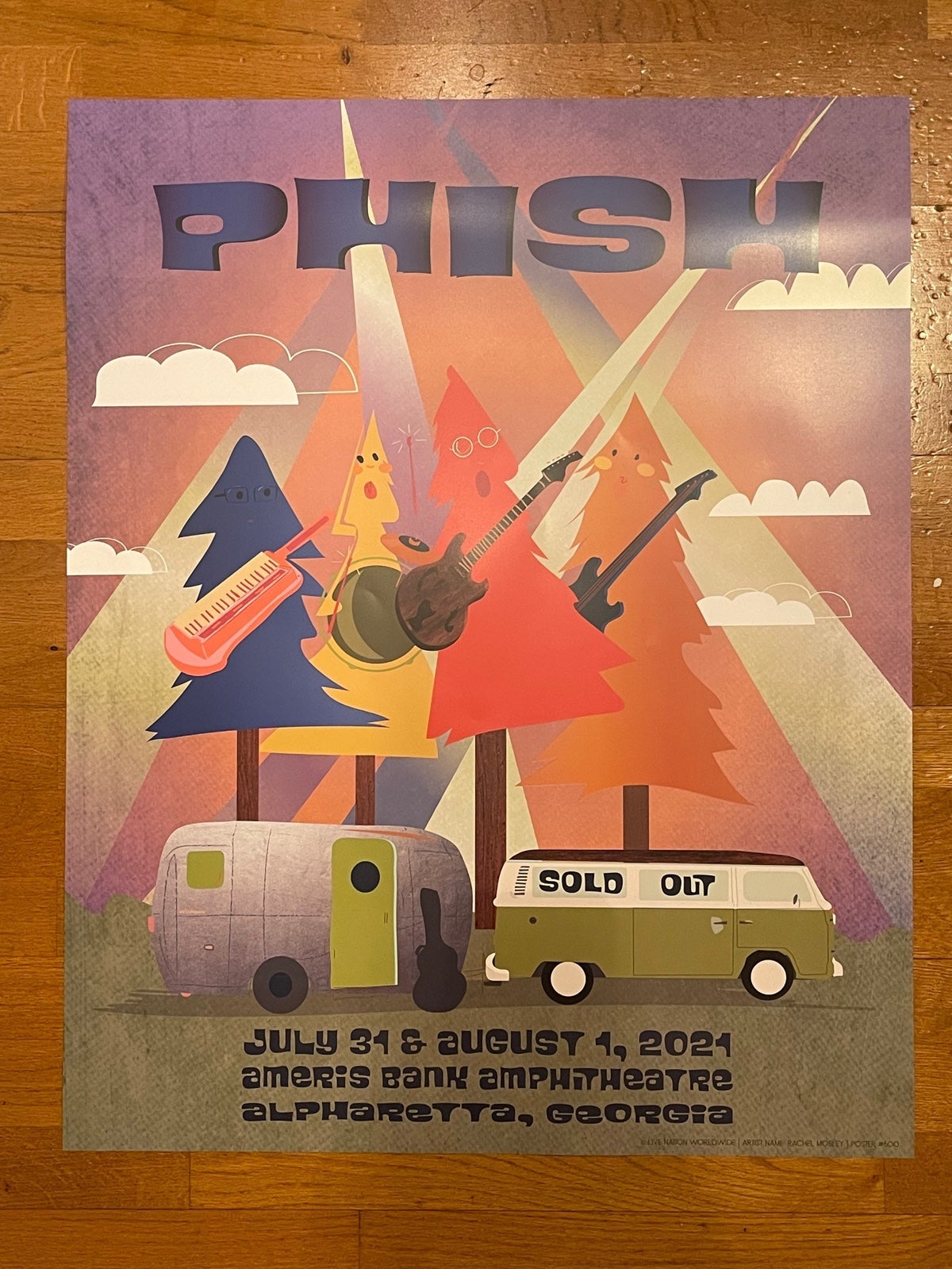 PHISH 2021 Tour Poster Ameris Bank Amphitheater - munimoro.gob.pe