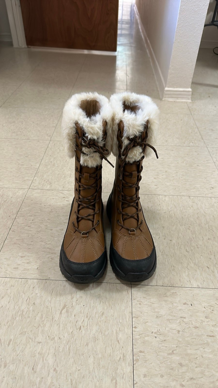 Long ugg boots with fur store