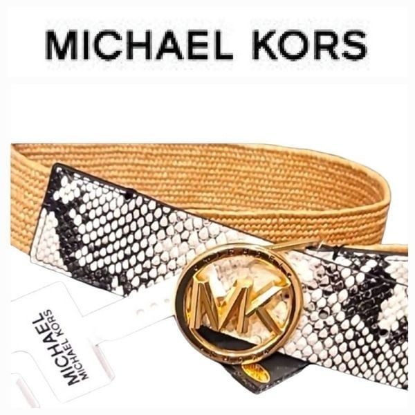 Michael Kors Snakeskin Stretch Belt Belts